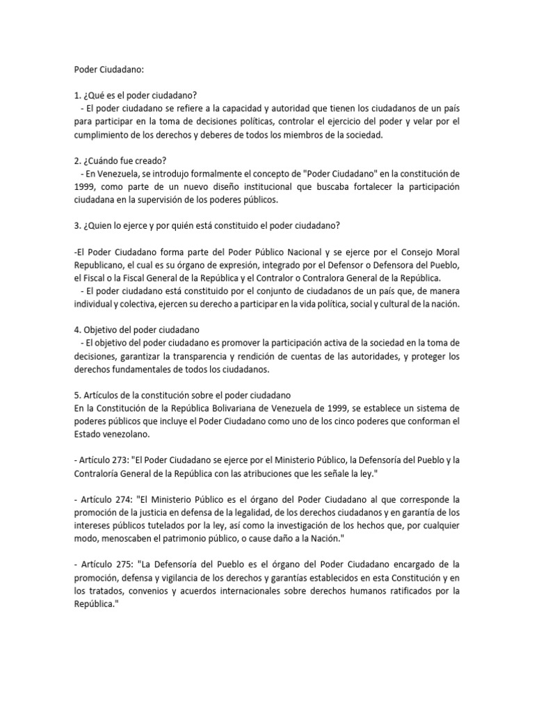 Poder Ciudadano | PDF | Ciudadanía | República