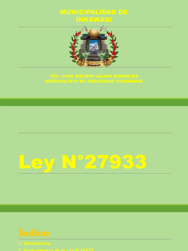 Ley 27933 | PDF | Evaluación | Valores