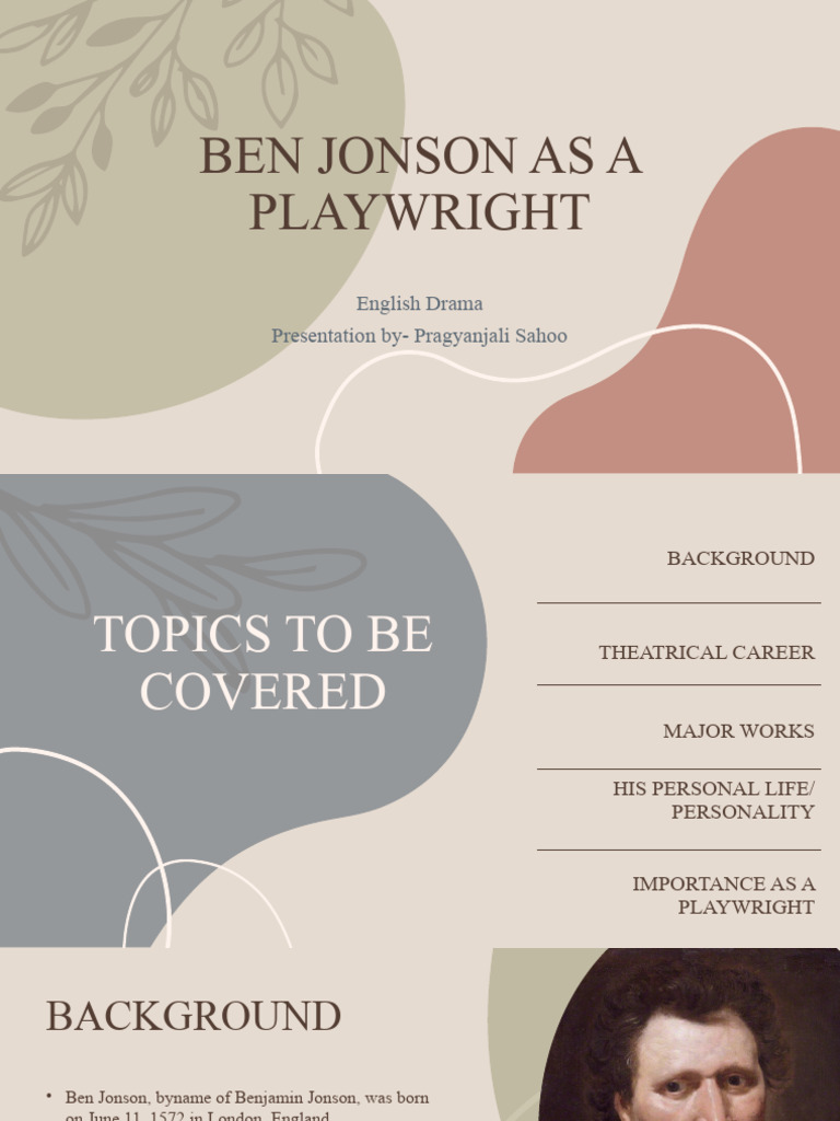 Ben Jonson As A Playwright | PDF | Ben Jonson