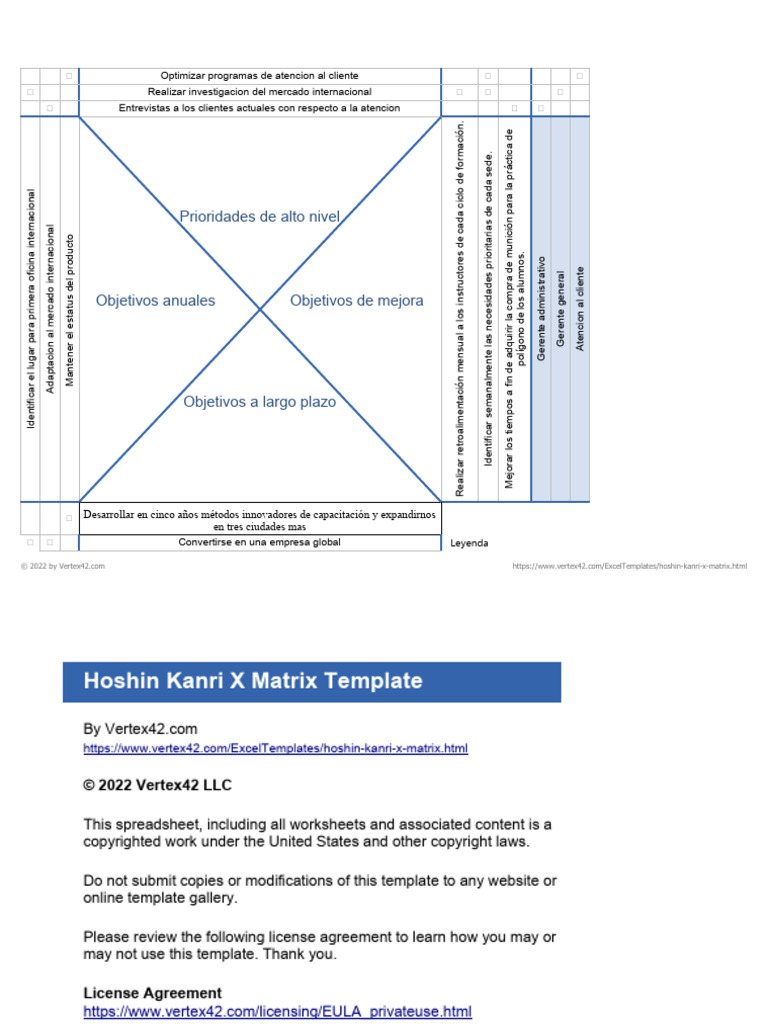 Hoshin Kanri X Matrix | PDF