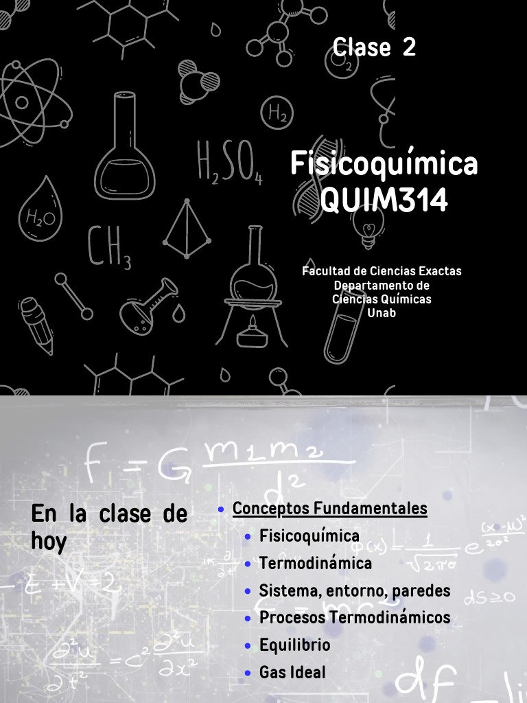 QUIM314 Clase2 2022-10 | PDF | Termodinámica | Gases