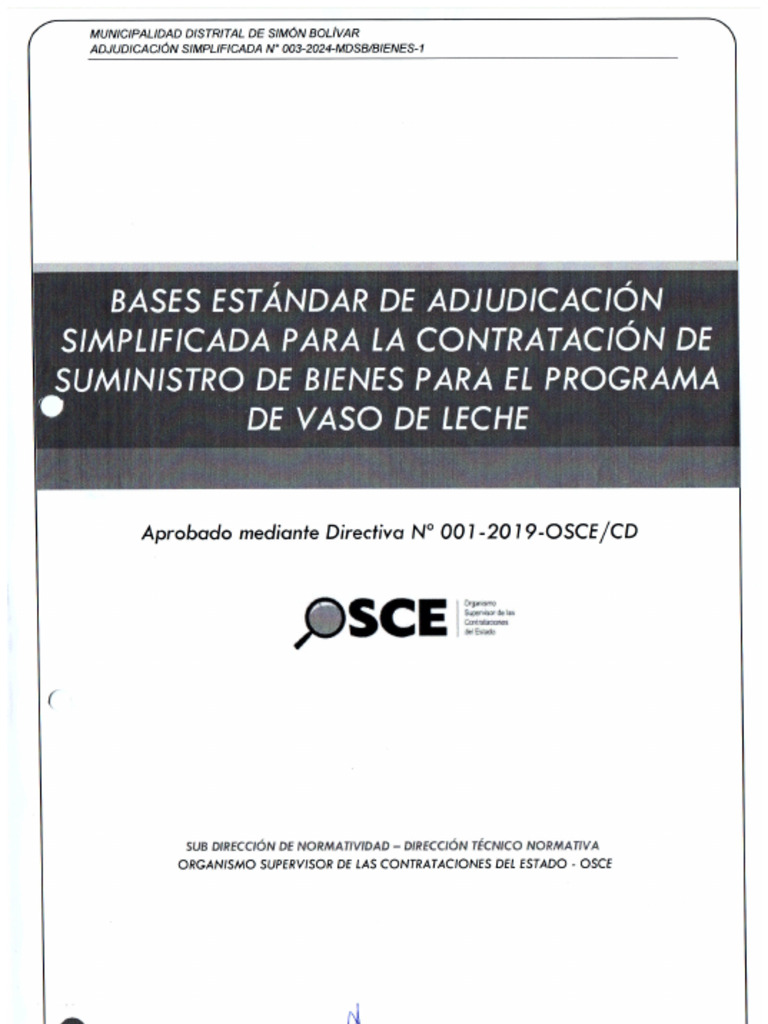 Bases Administrativas Vaso de Leche - 20240318 - 205107 - 530 | PDF
