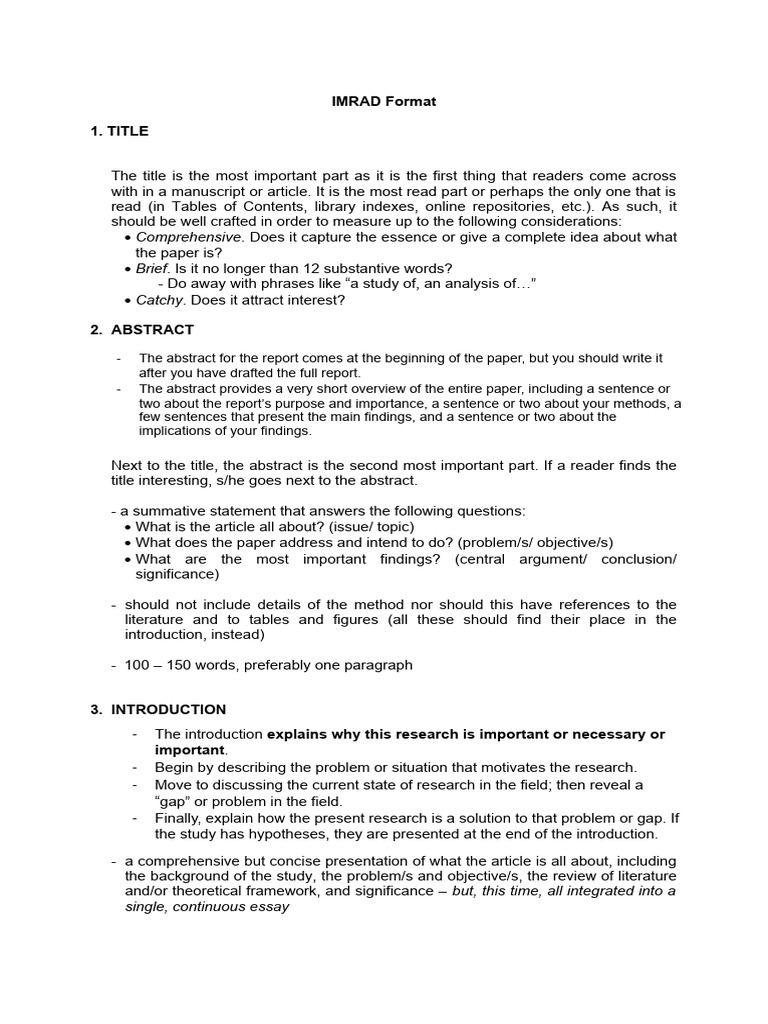 Imrad Template | PDF | Science | Methodology