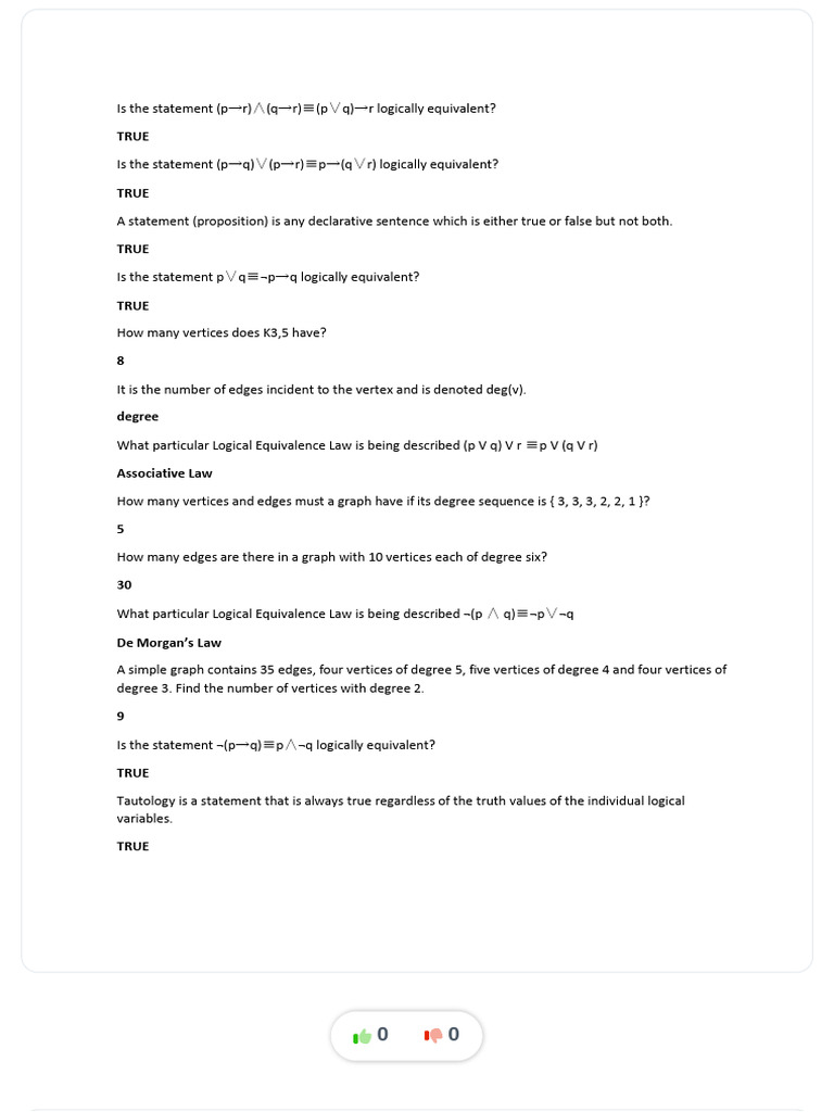 Discrete Math Final Exam Compress | PDF | Vertex (Graph Theory ...