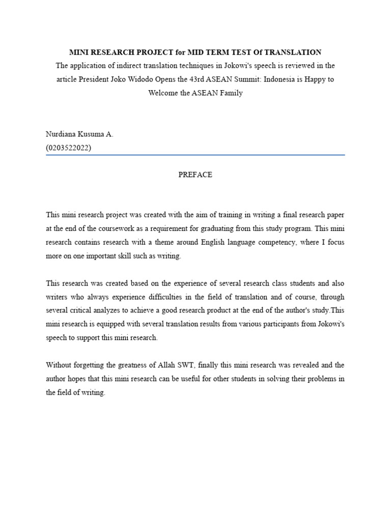Indirect Translation in Jokowi's Speech | PDF | Translations | Linguistics