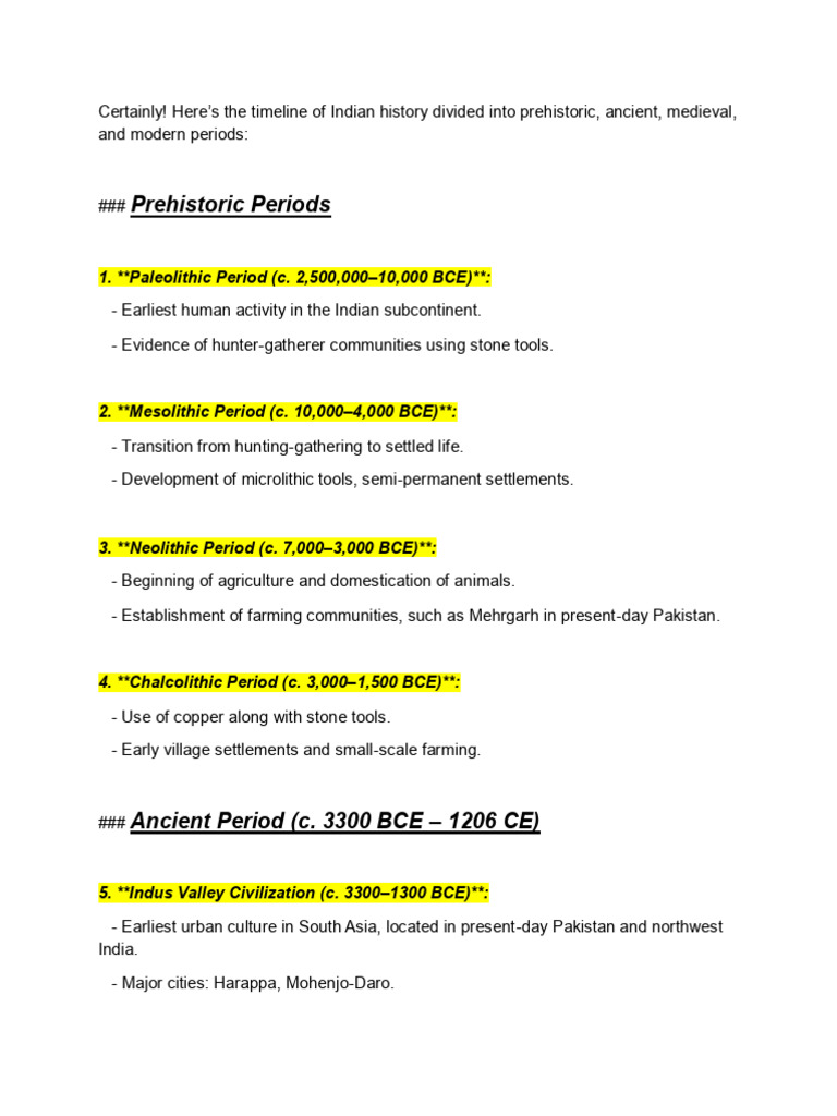 History Timeline | PDF | South Asia | Asia