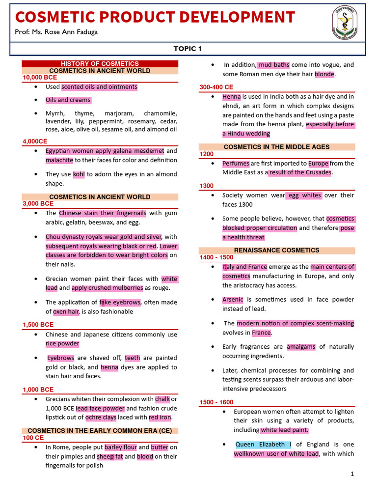 Lesson 1 | PDF | Cosmetics | Sunscreen
