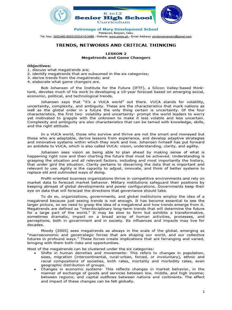 Trends Lesson 2 | PDF | Climate Change | Society