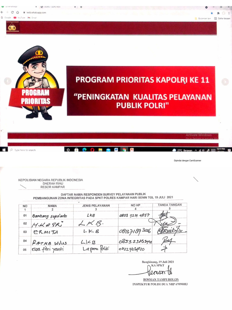 Survey SPKT 19 Juli 2021 | PDF