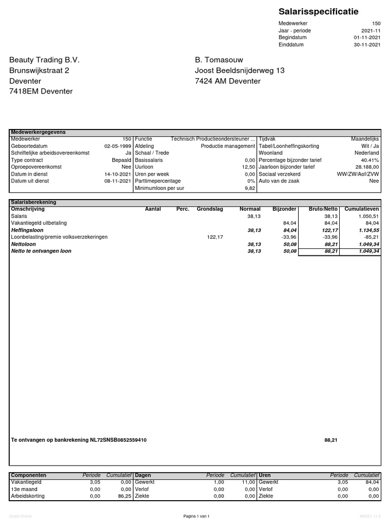 Loonstrook - Maandelijks - 2021 - 11 - 2 Bastian Tomasouw | PDF