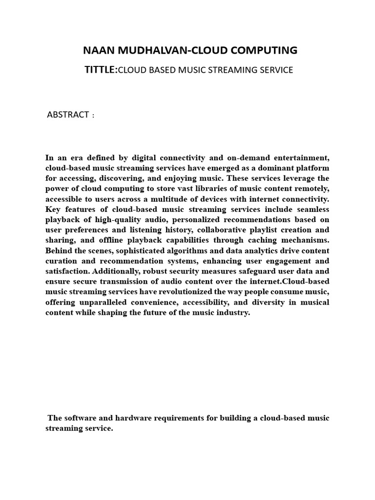 Naan Mudhalvan,,,,, | Download Free PDF | Cloud Computing | Streaming Media