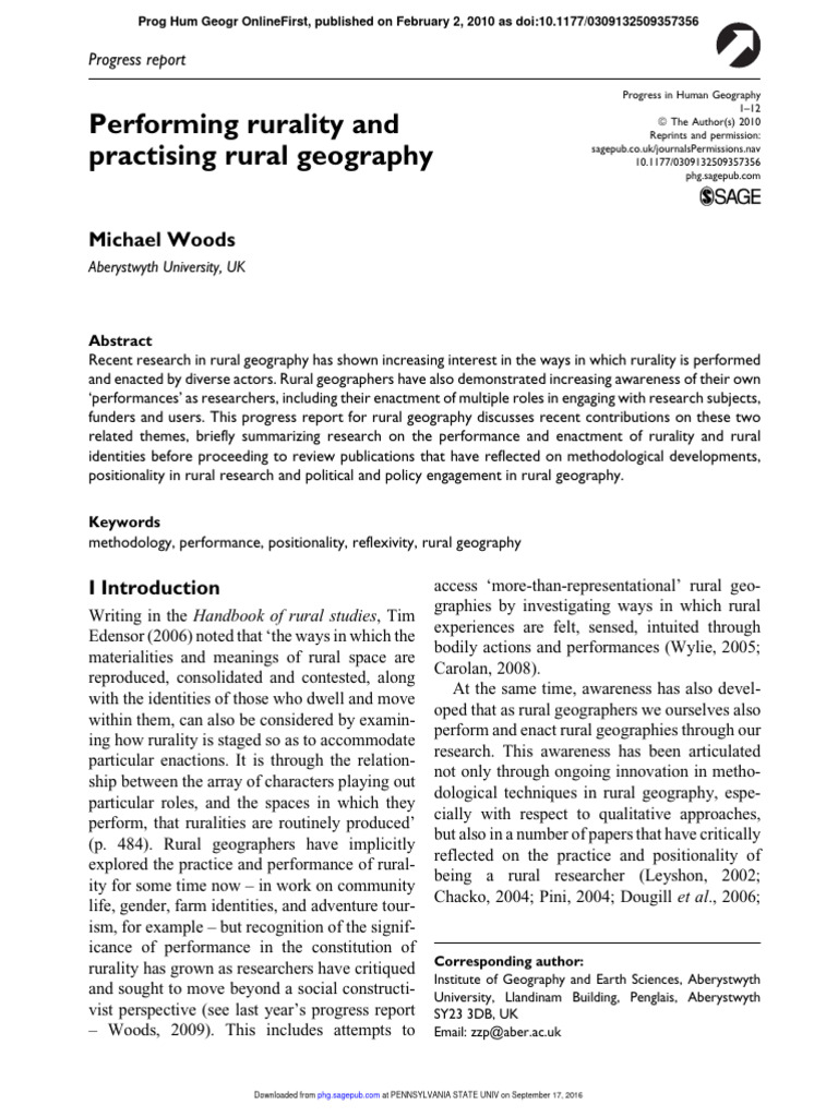 Rural Geography Journalp | PDF | Methodology | Geography