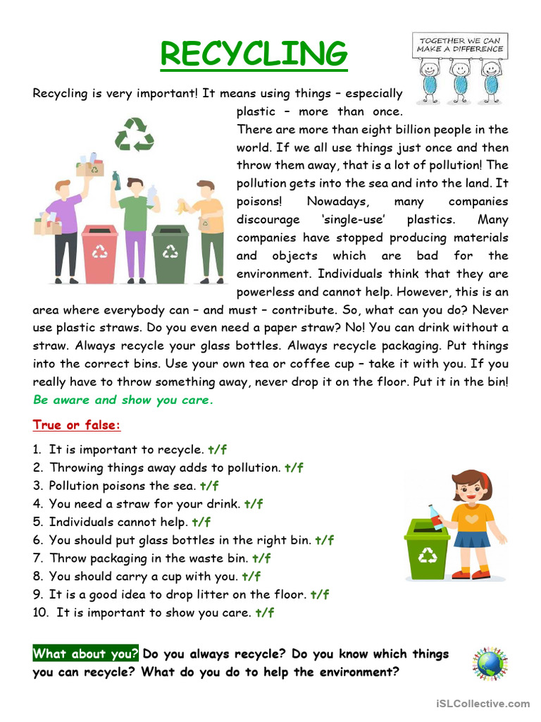 Easy reading_ recycling | PDF