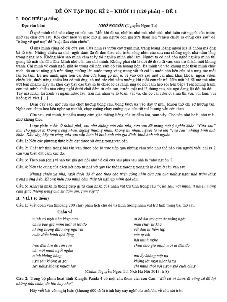 23 24 ĐỀ ÔN CHK2 Th L Tr 1 | PDF