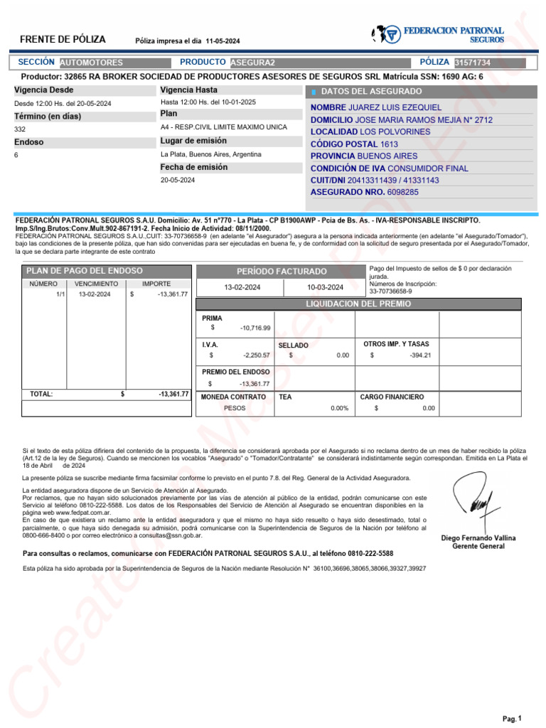 Poliza Seguro Fiesta | PDF | Póliza de seguros | Seguro