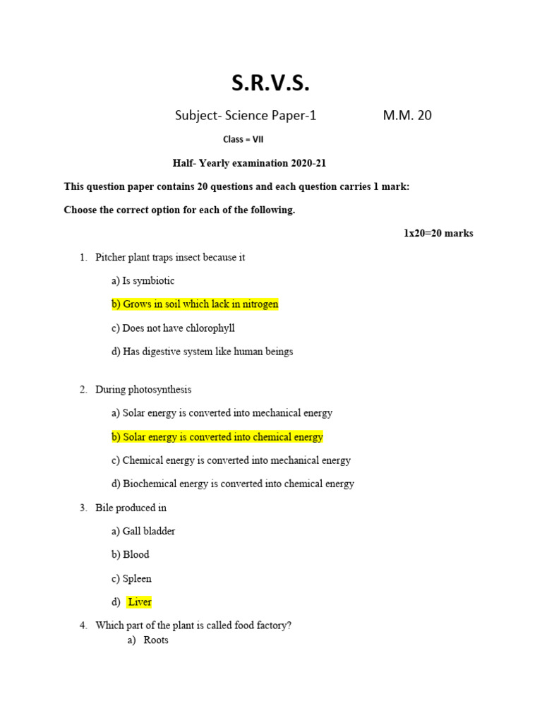 Final Paper VII Science Hy | PDF | Digestion | Bile