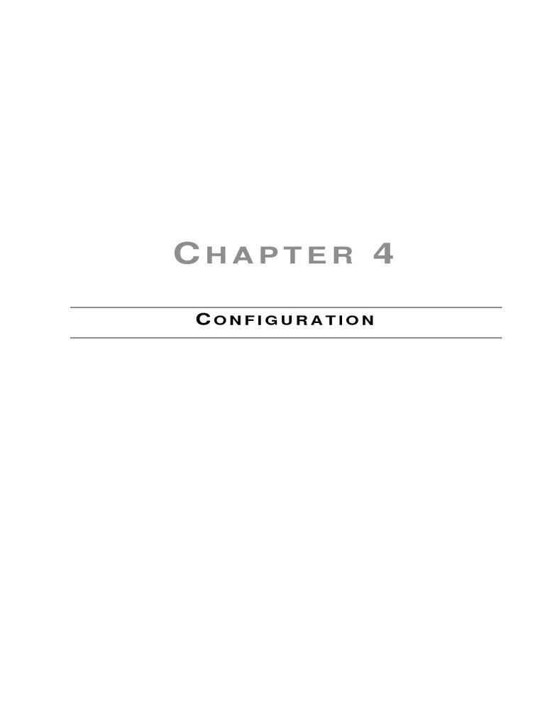 Chapter4 Configuration | PDF | Port (Computer Networking) | Menu (Computing)
