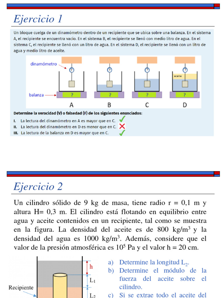 Flotación y Fuerzas en Líquidos | PDF | Hielo | Densidad