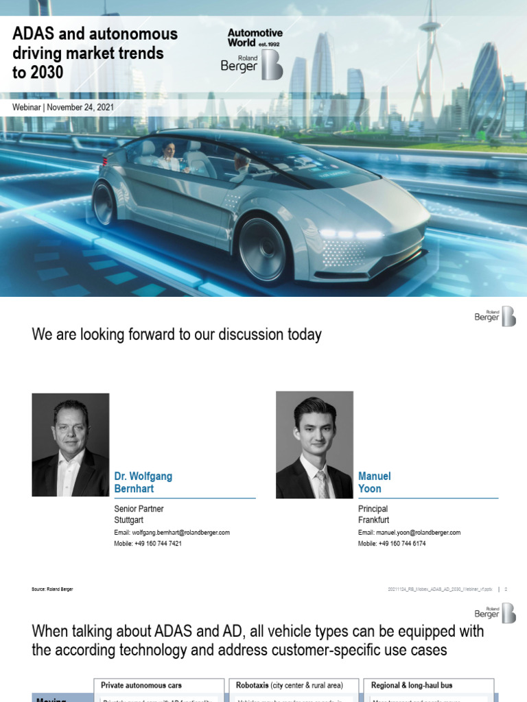 ADAS and Autonomous Driving Market Trends To 2030 | PDF | Transport ...