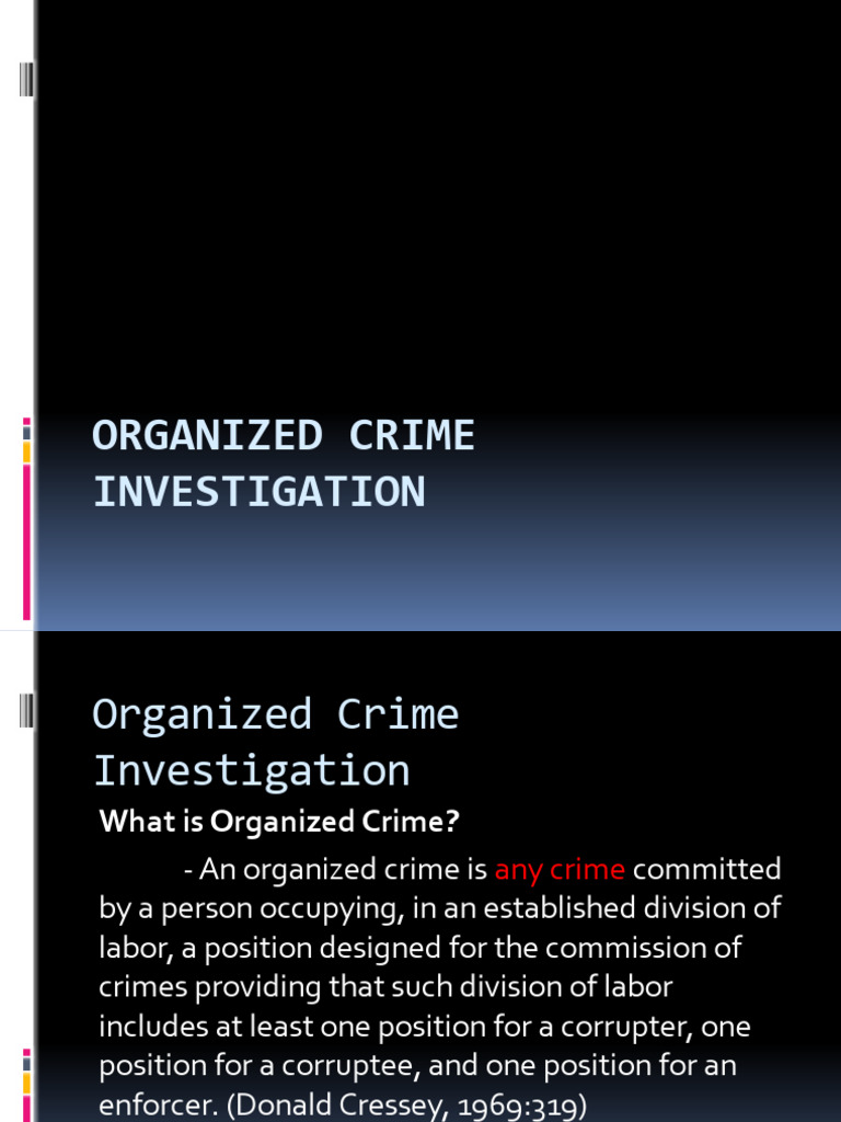 Organized Crime | PDF | Organized Crime | Mafia