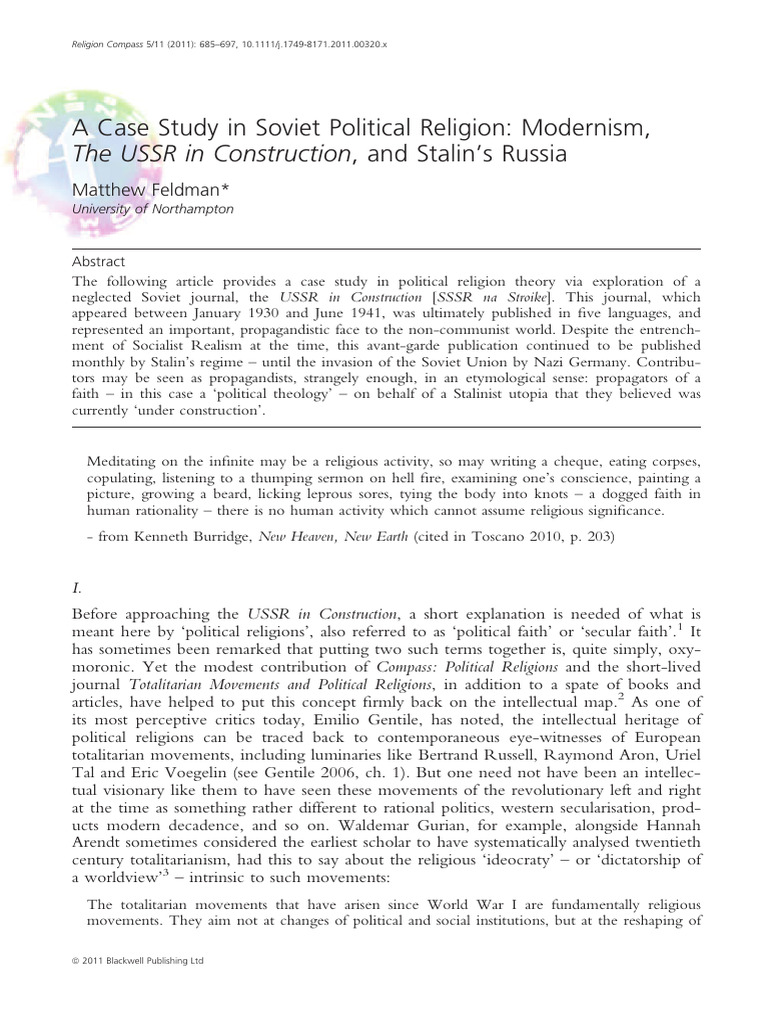 Soviet Political Religion and Modernism | PDF | Soviet Union | World ...