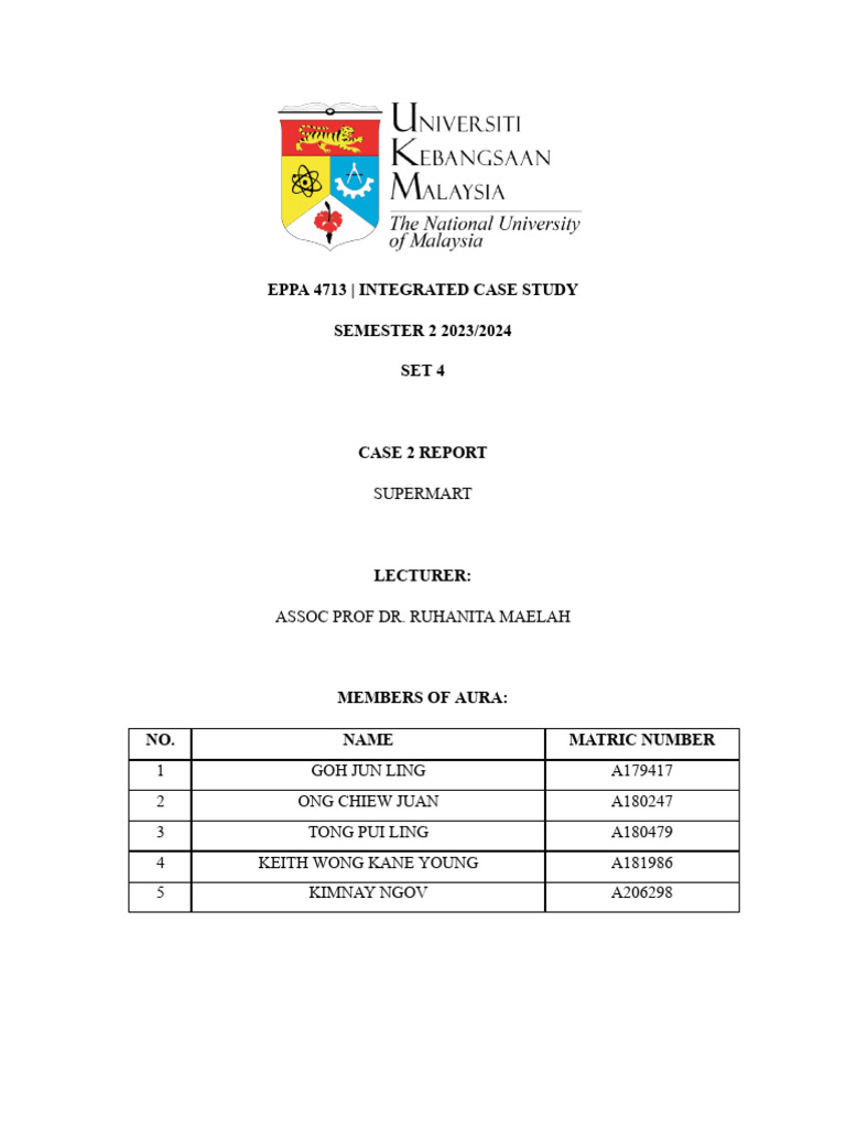 SuperMart Case Study Analysis | PDF | Lean Manufacturing | Supply Chain
