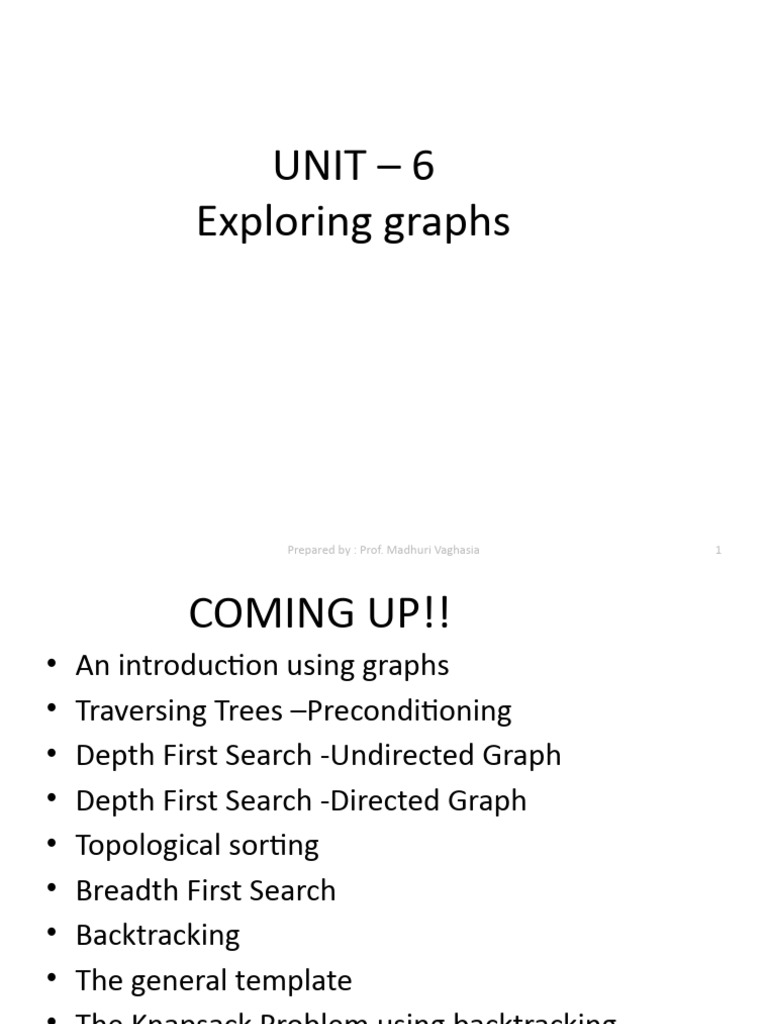 Unit 6 Exploring Graphs | PDF | Mathematical Relations | Algorithms