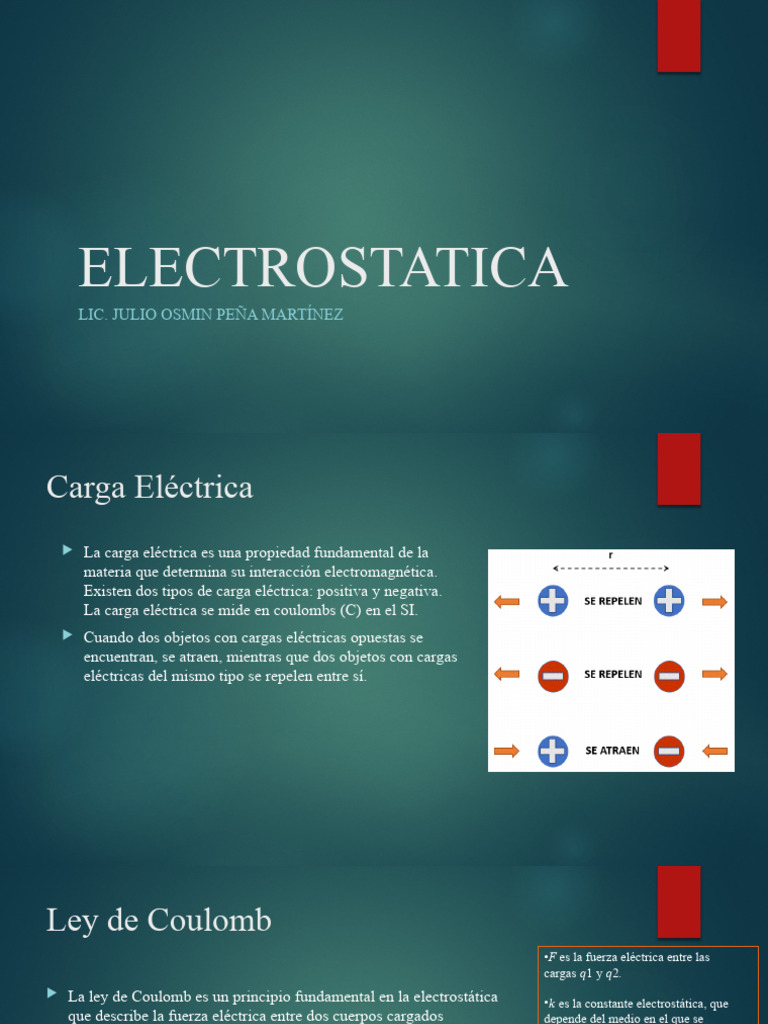Electrostatic A | PDF | Fuerza | Electricidad