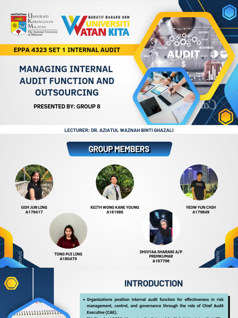 Eppa 4323 - Managing Internal Audit Function and Outsourcing | PDF | Internal Audit | Audit