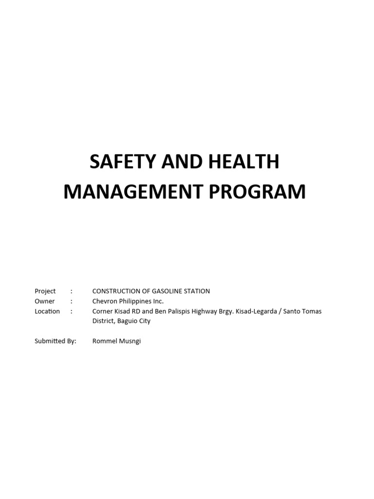 Construction Safety and Health Program | PDF | Human Factors And ...