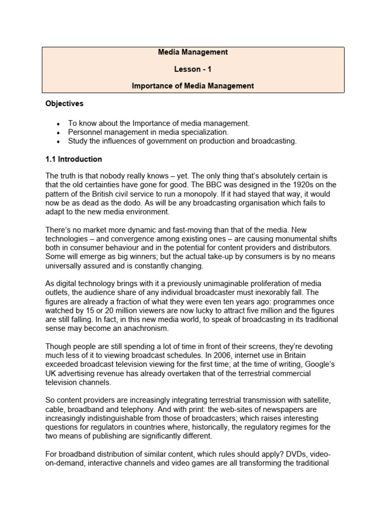 Media Management | PDF