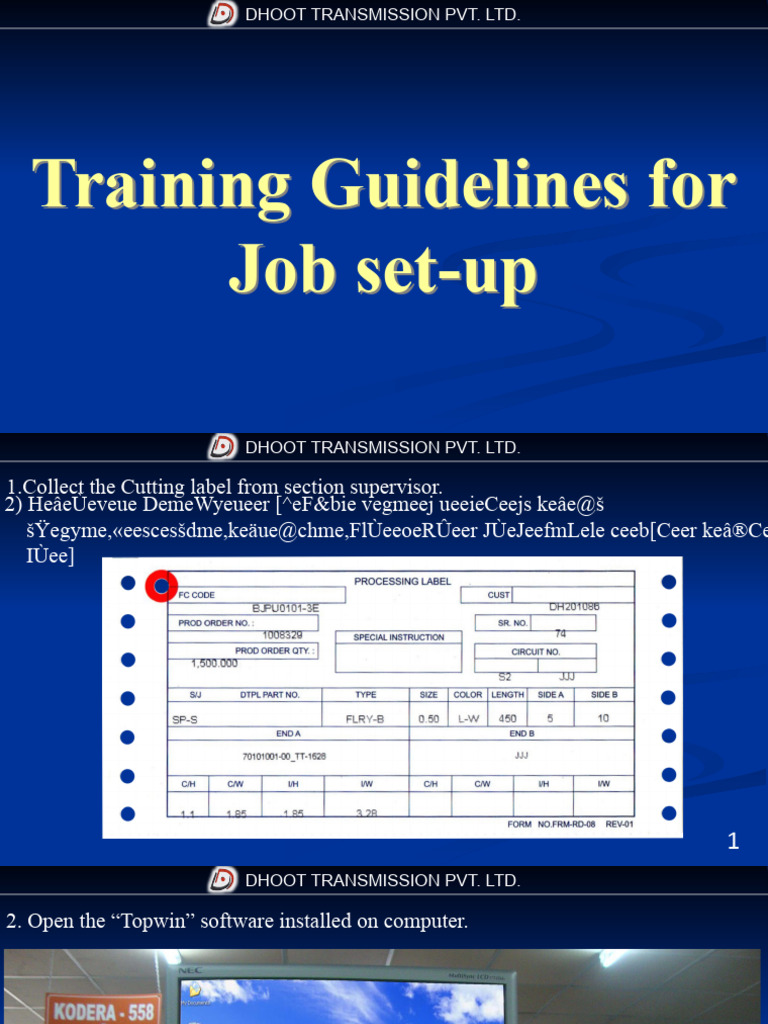 Job set-up.ppt | PDF | Office Equipment | Computing