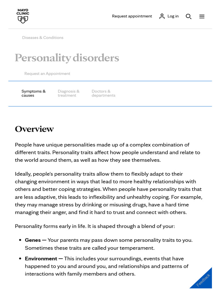 Understanding Personality Disorders | PDF | Personality Disorder ...