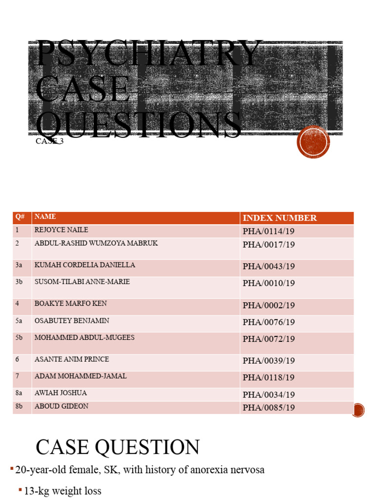 Psychiatry Case 3 f3 | PDF | Traumatic Brain Injury | Mood Disorders