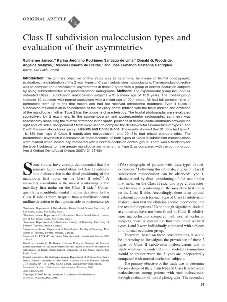 Assymetry 1 | PDF | Anatomical Terms Of Location | Orthodontics
