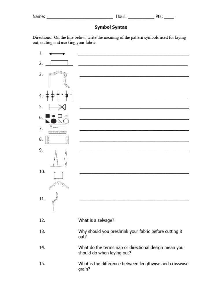 Symbol Syntax Worksheet 1 | PDF | Business