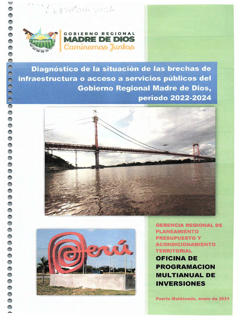 Diagnostico Situacion de Brechas Infraestructura PDF | PDF | Sustentabilidad | Economias