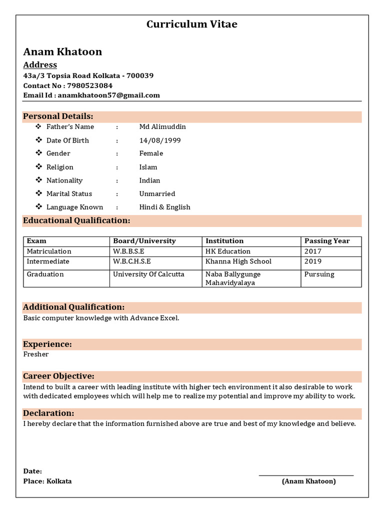 Anam Khatoon 1 | PDF