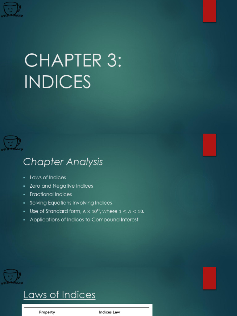 (E-MATH) Chapter 3 - Indices | Download Free PDF | Mathematical Objects | Mathematics
