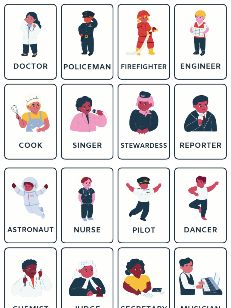 Flashcard Occupations | PDF | Art | Young Adult
