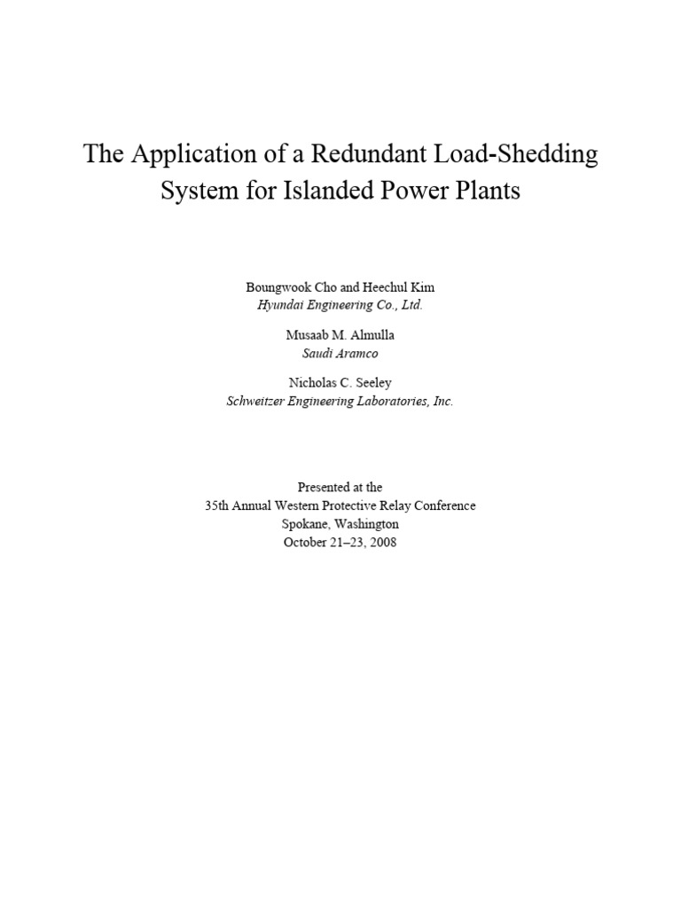 SEL TheAppofLoadShedding SaudiAramco | PDF | Ethernet | Computer Network