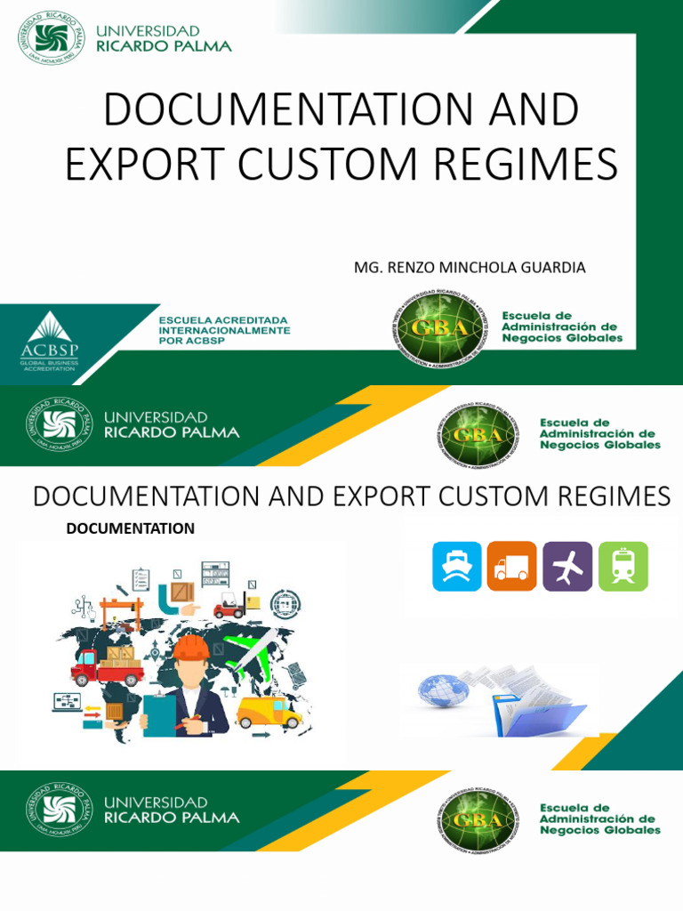 Documentation and Export Custom Regimes | PDF | Warehouse | Business