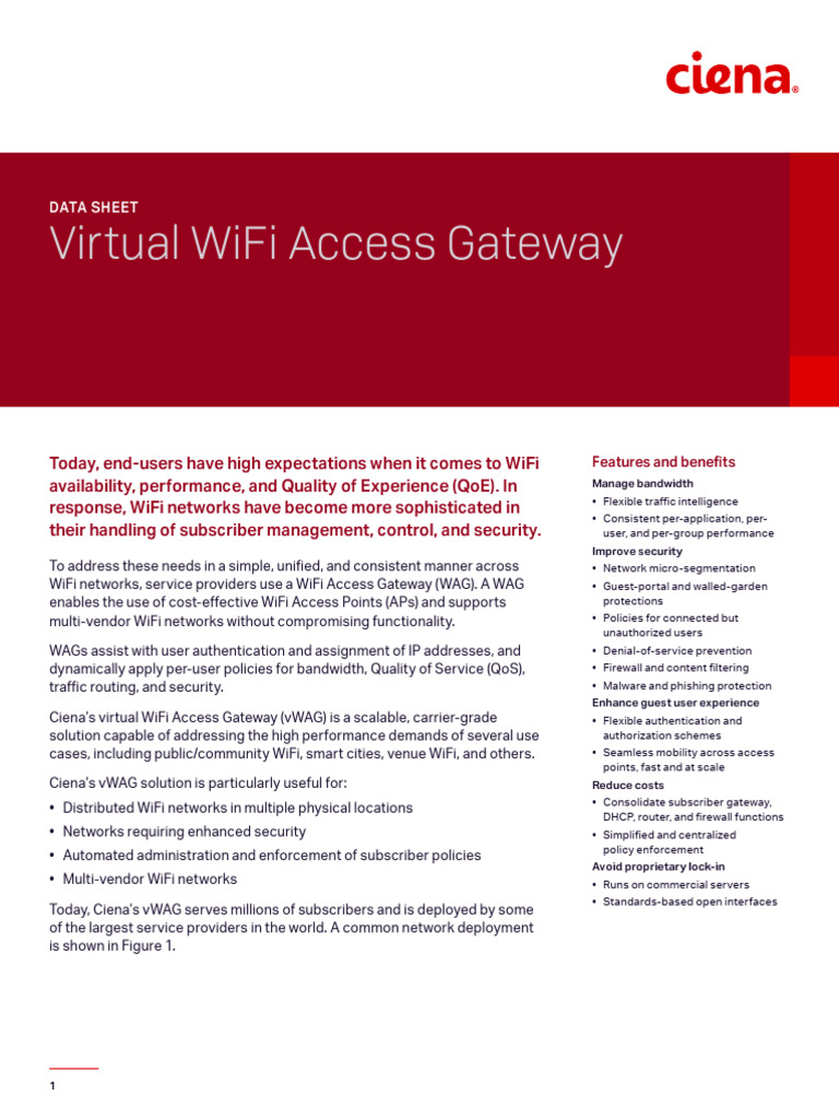Virtual WiFi Access Gateway DS | PDF | Computer Network | Wi Fi Virtual WiFi Access Gateway DS | PDF | Computer Network | Wi Fi