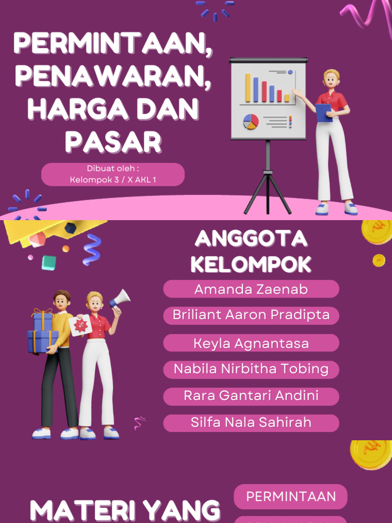 Permintaan, Penawaran, Harga Dan Pasar - KELOMPOK 3 - 20240517 - 131949 - 0000 | PDF