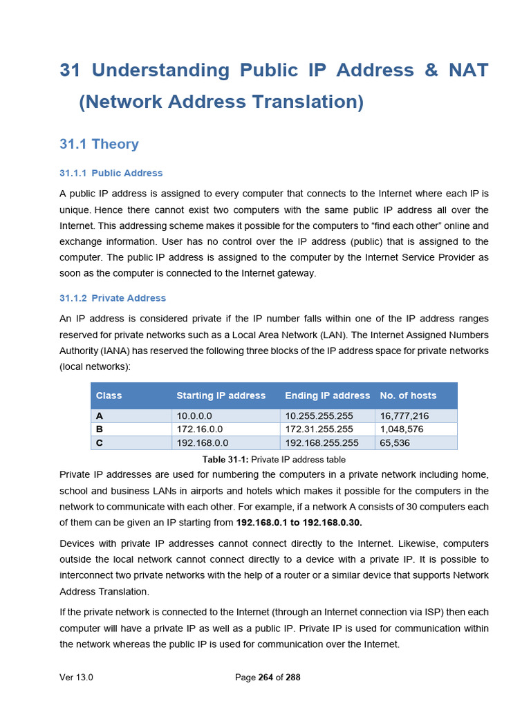IP Addressing & NAT Guide | PDF | Ip Address | Computer Network