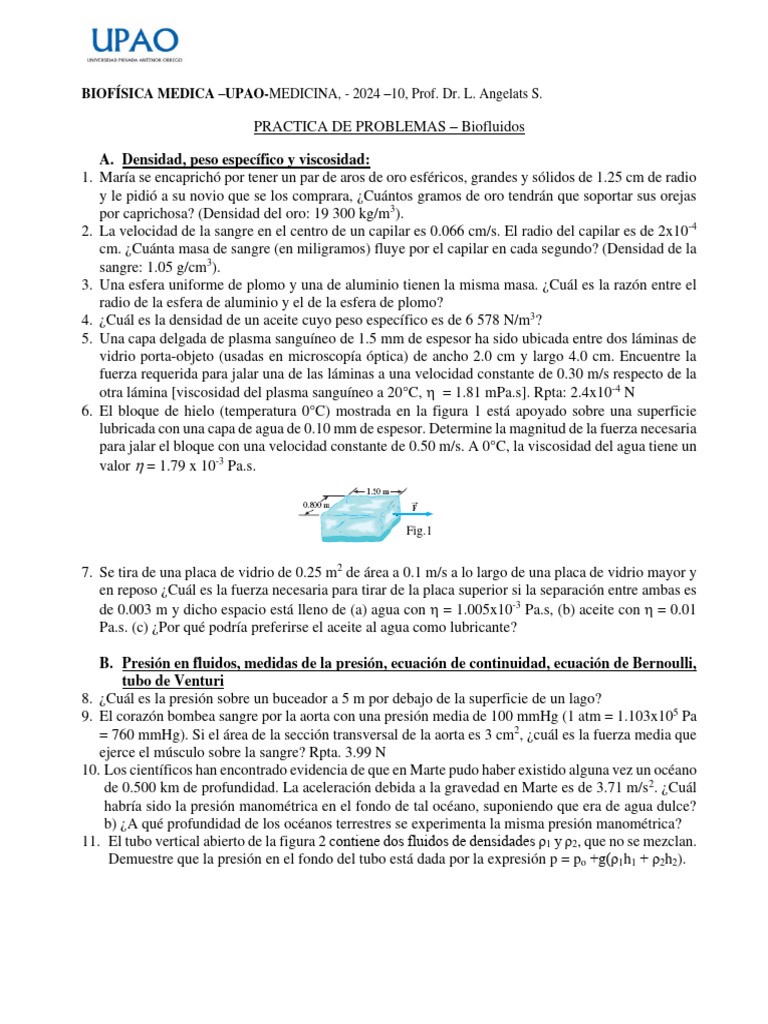 Prac Prob Medici Human Fluidos 2024 10 Pdf Vena Presión