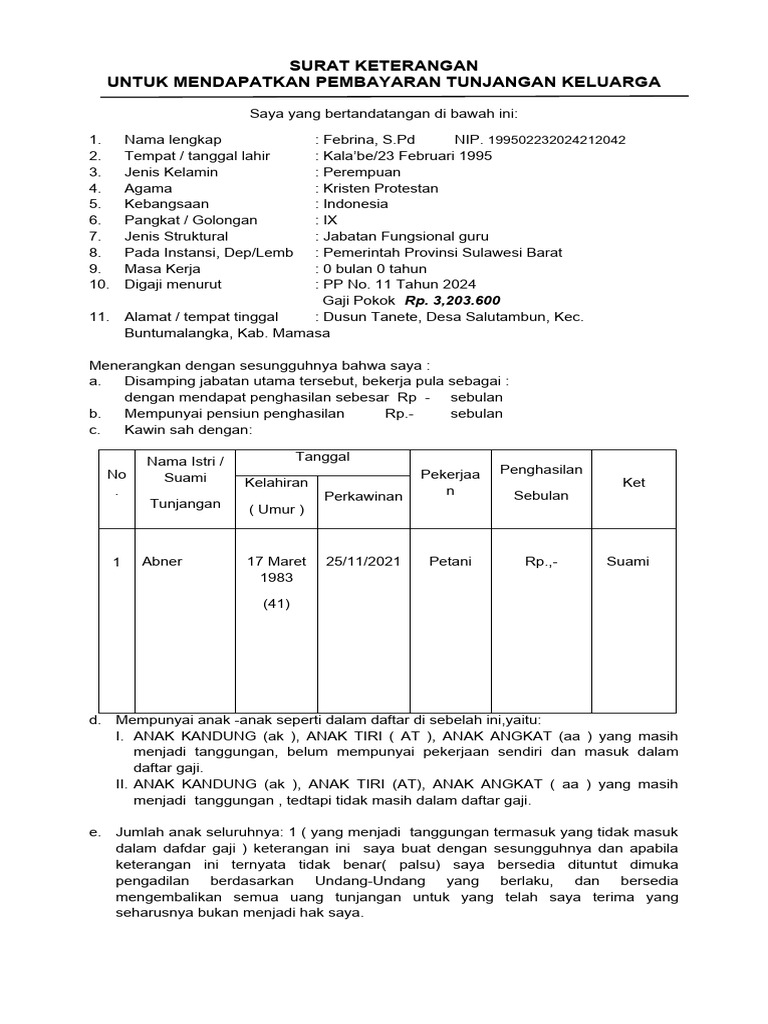 Contoh Format Kp4 2024 | PDF