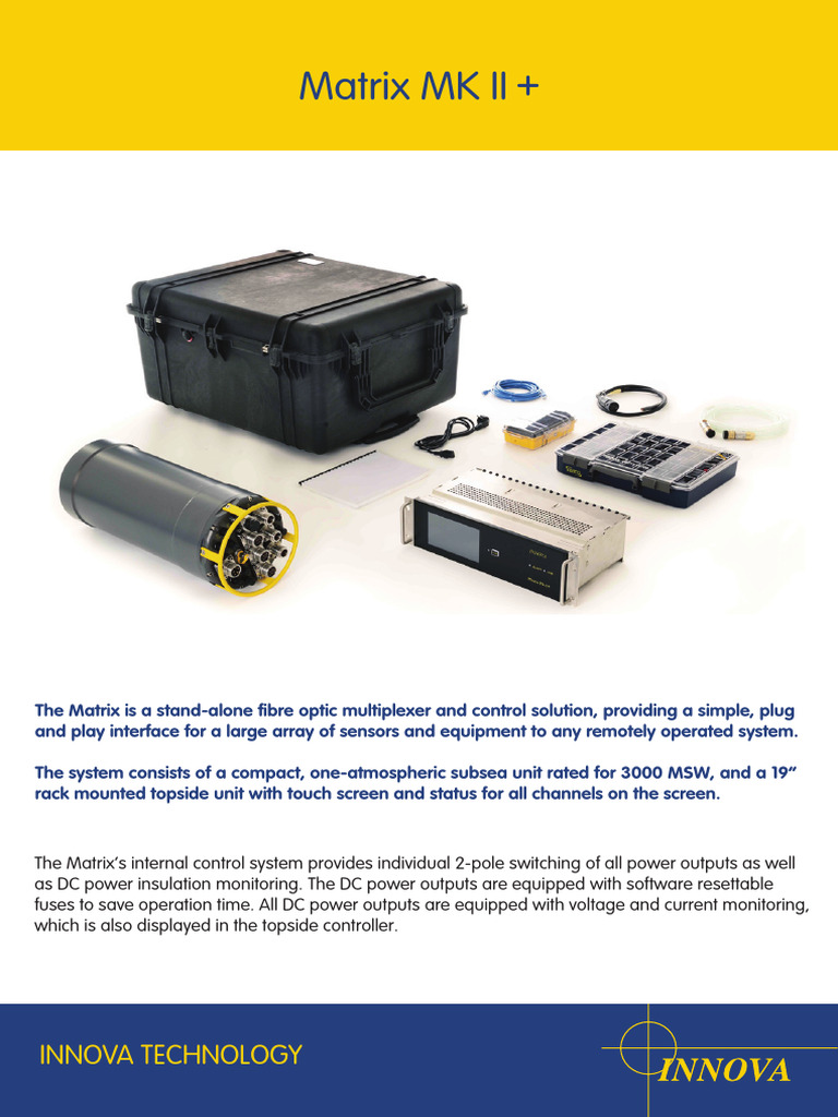 Innova Matrix MK II Fibre Optic Multiplexer 2023 01-25-132959 Gccs ...