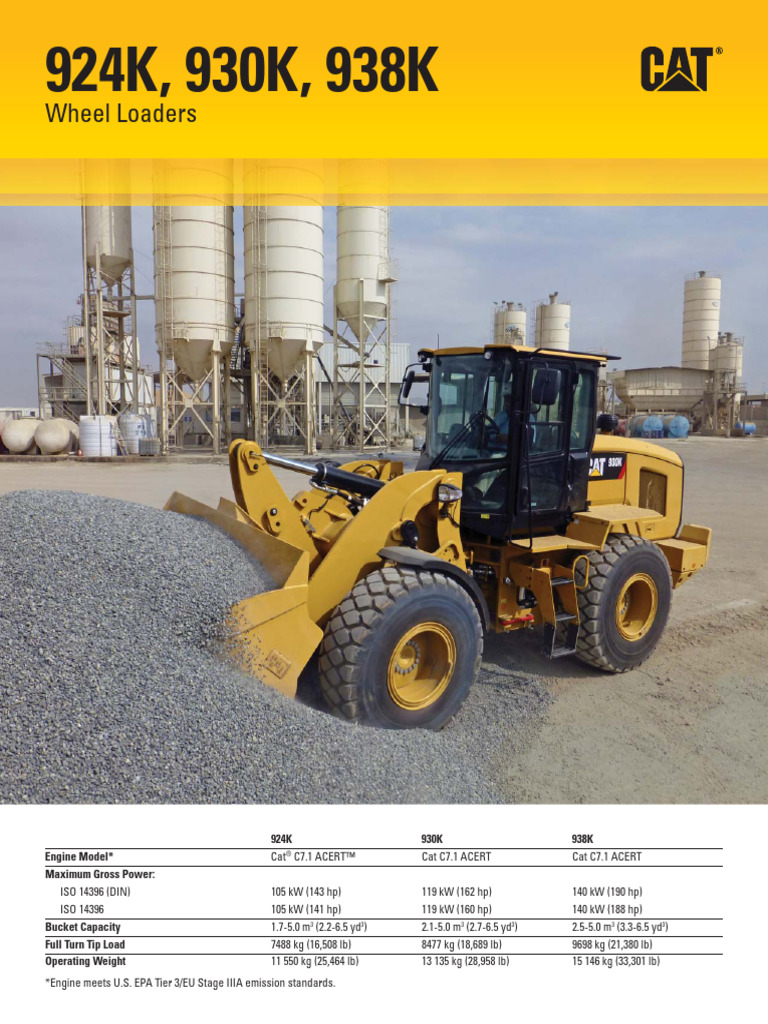 Cargador de Ruedas 924K 930K 938K | PDF | Horsepower | Loader (Equipment)