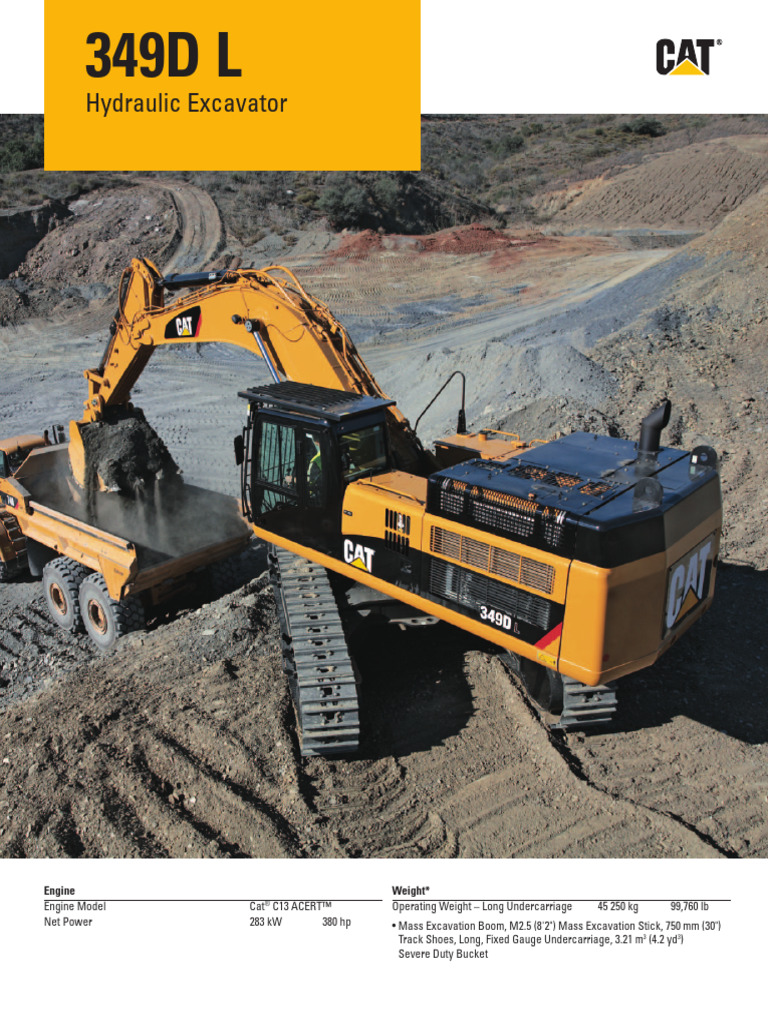 349D L Excavadora Hidraulica | PDF | Engines | Turbocharger